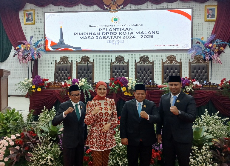 Pimpinan DPRD Kota Malang Periode 2024-2029 Resmi Dilantik - MalangVoice